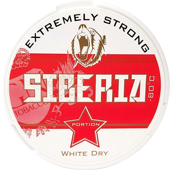 Siberia -80°C White Dry – 43mg/g Ultra Strong Snus | Spearmint Flavor ...